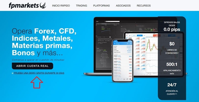 Cuenta Demo FP Markets: Como Abrir Una e info Útiles